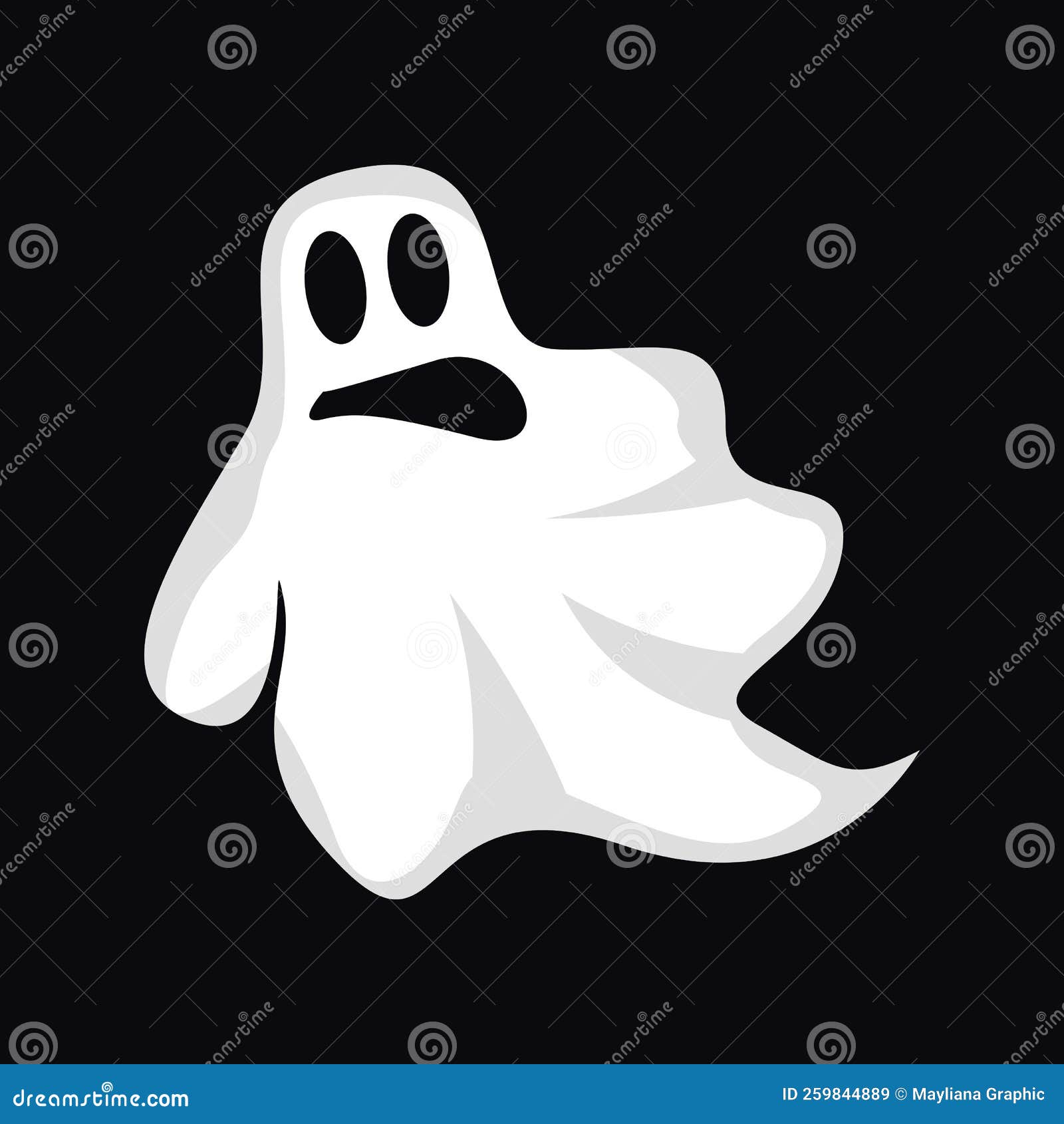 Ghost Logo, Halloween Ghost Vector Illustration, Halloween Party ...