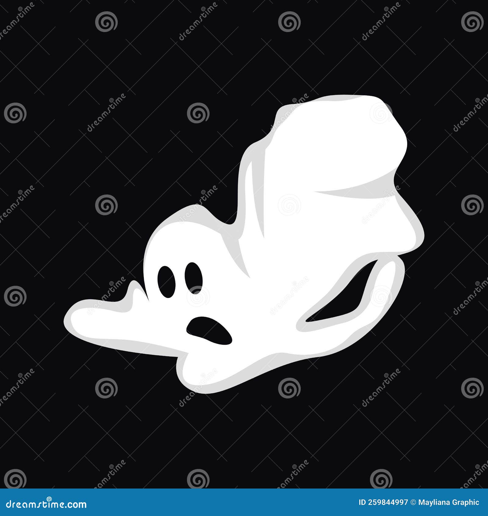 Ghost Logo, Halloween Ghost Vector Illustration, Halloween Party ...