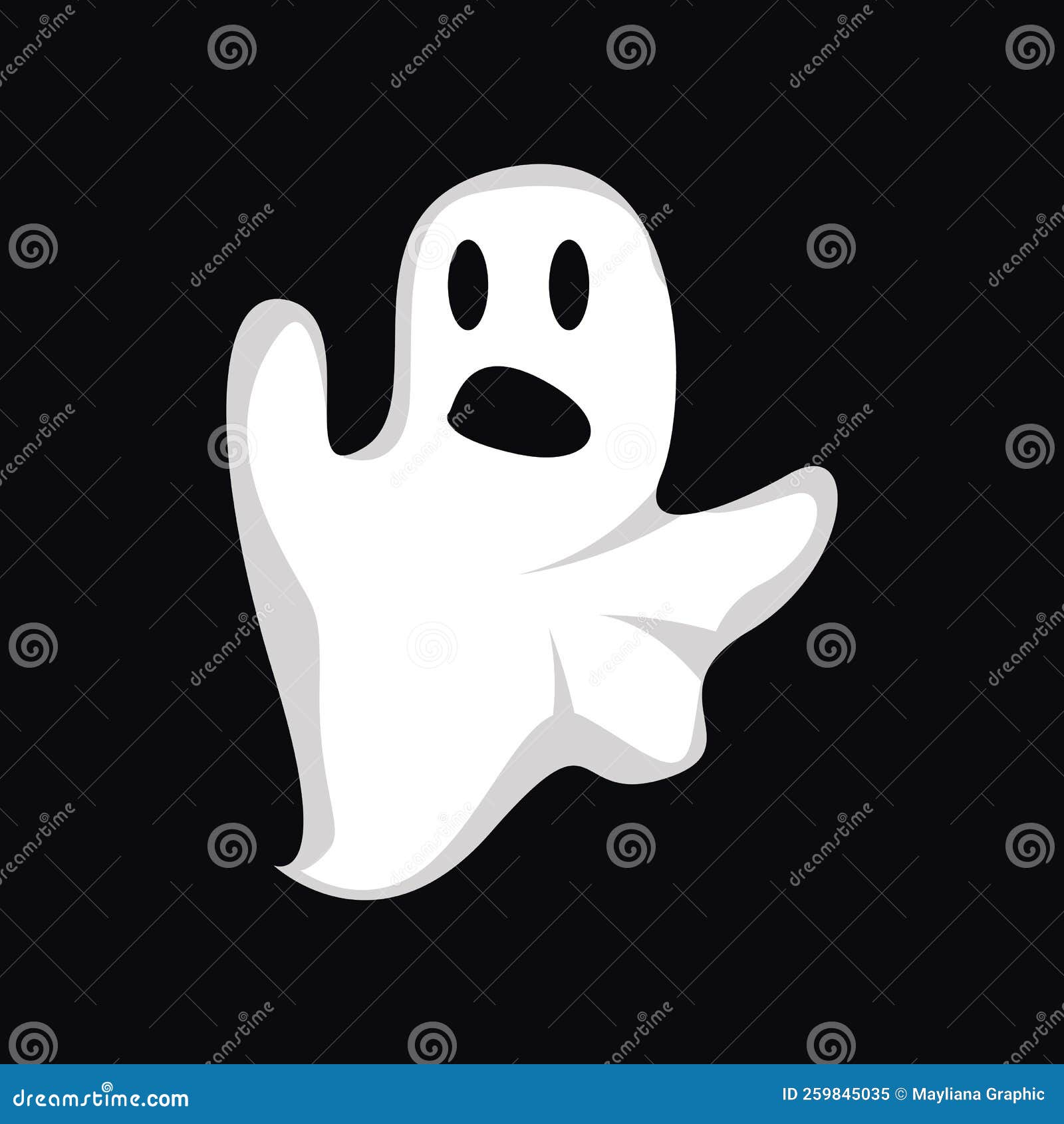 Ghost Logo, Halloween Ghost Vector Illustration, Halloween Party ...