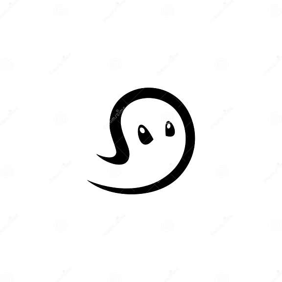 Ghost Logo Icon Vector Symbol Stock Vector - Illustration of sign ...