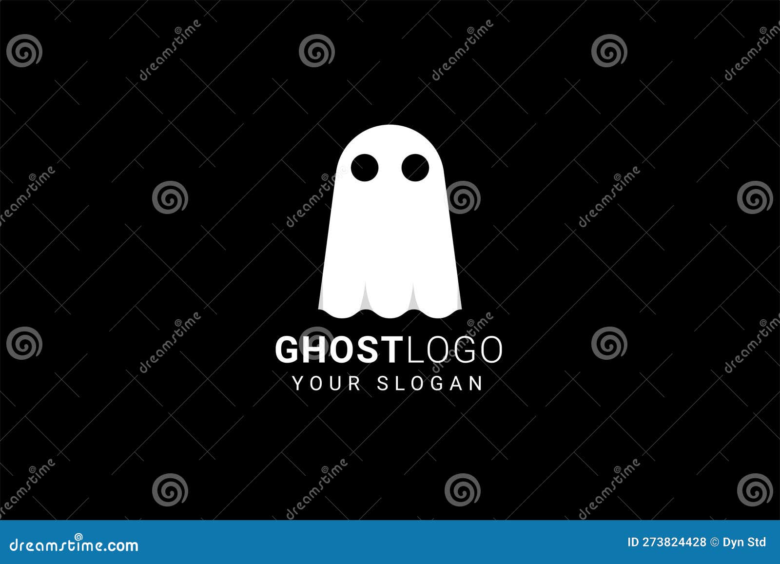 Ghost Logo Illustration stock vector. Illustration of scary - 273824428