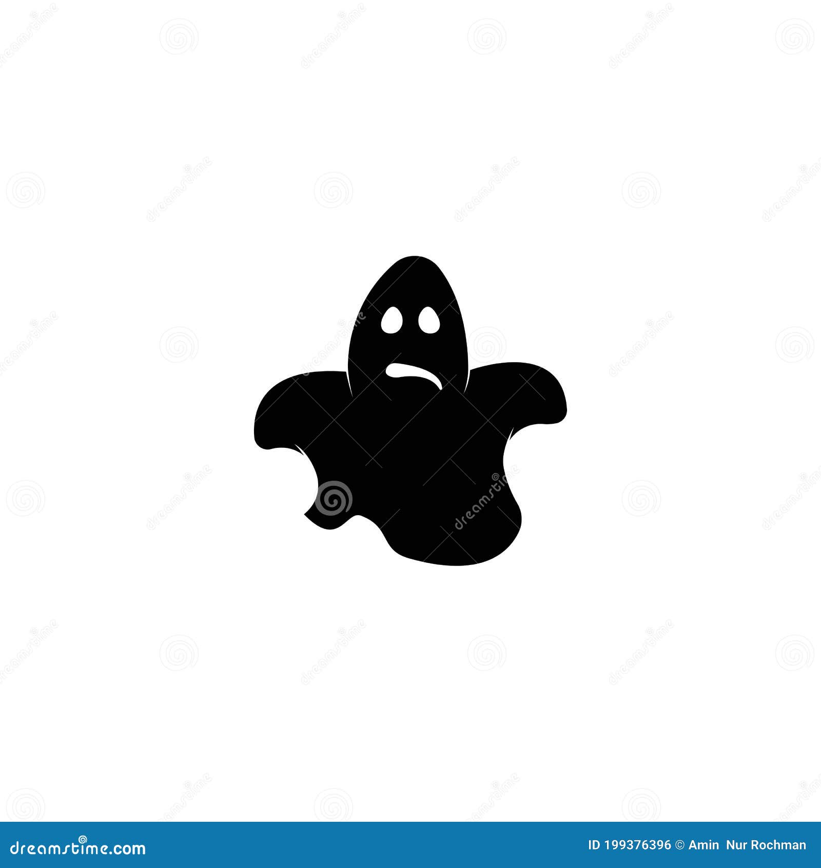 Ghost logo vector template stock vector. Illustration of vector - 199376396