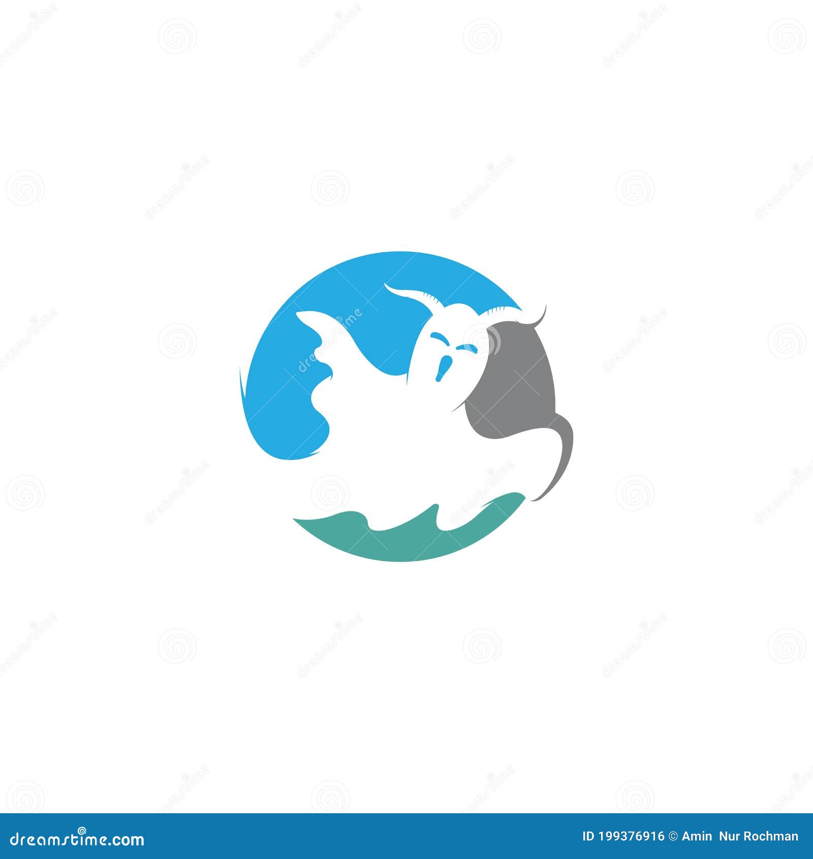 Ghost logo vector template stock vector. Illustration of black - 199376916