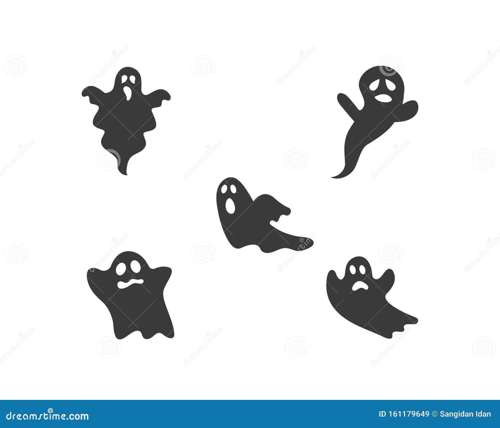 Ghost Logo Vector Template Illustration Stock Vector - Illustration of ...
