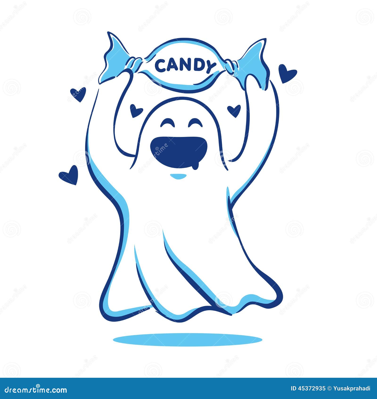 Ghost love candy stock vector. Illustration of fear, eyes - 45372935