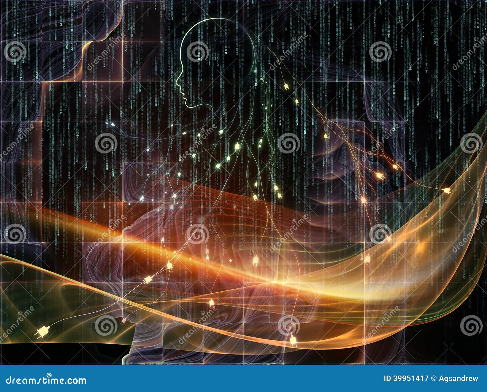 Ghost in the Machine stock illustration. Illustration of awareness ...