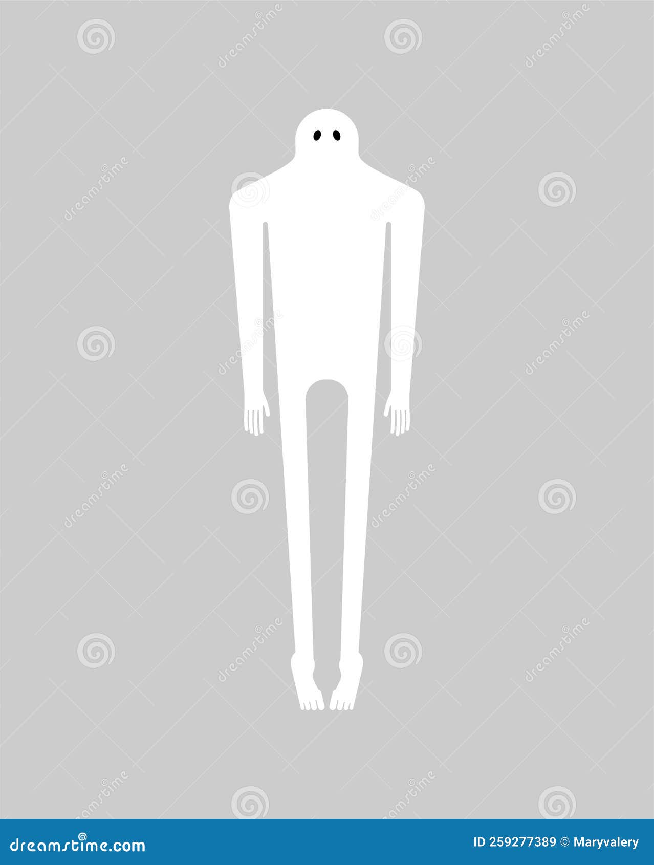Ghost Man Isolated. Human Phantom Stock Vector - Illustration of ...