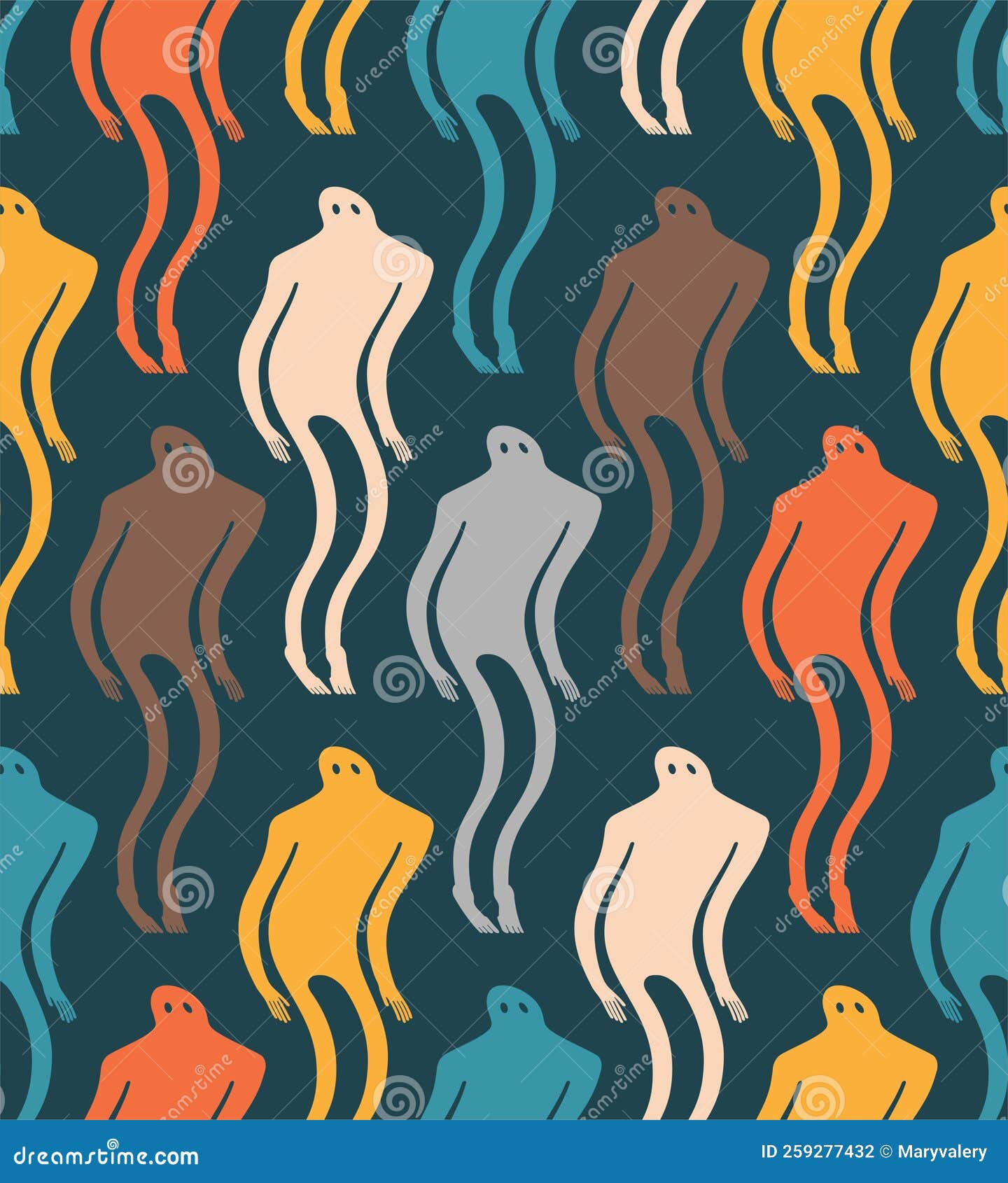 Ghost Man Pattern Seamless. Human Phantom Background Stock Vector ...