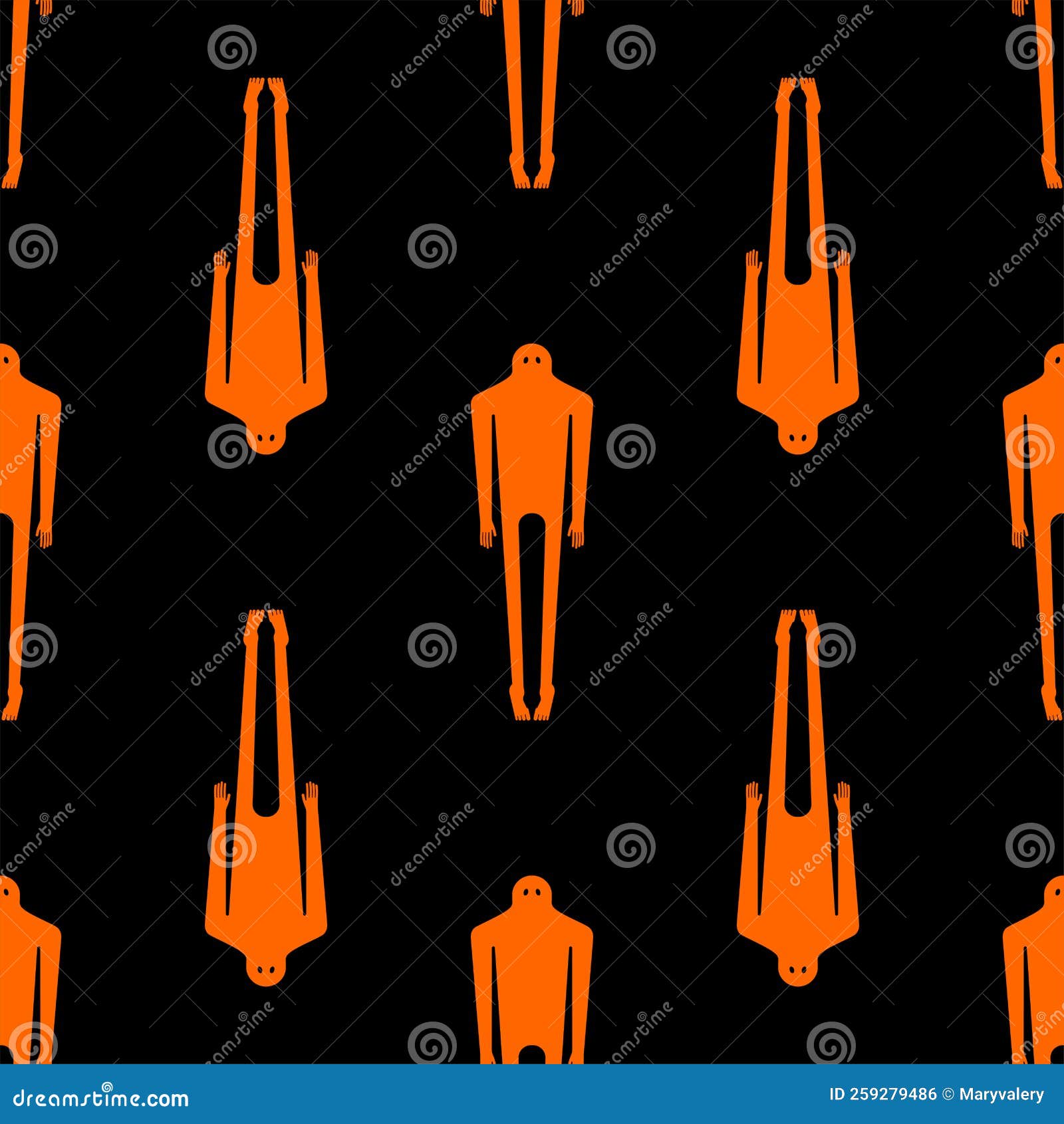 Ghost Man Pattern Seamless. Human Phantom Background Stock Vector ...
