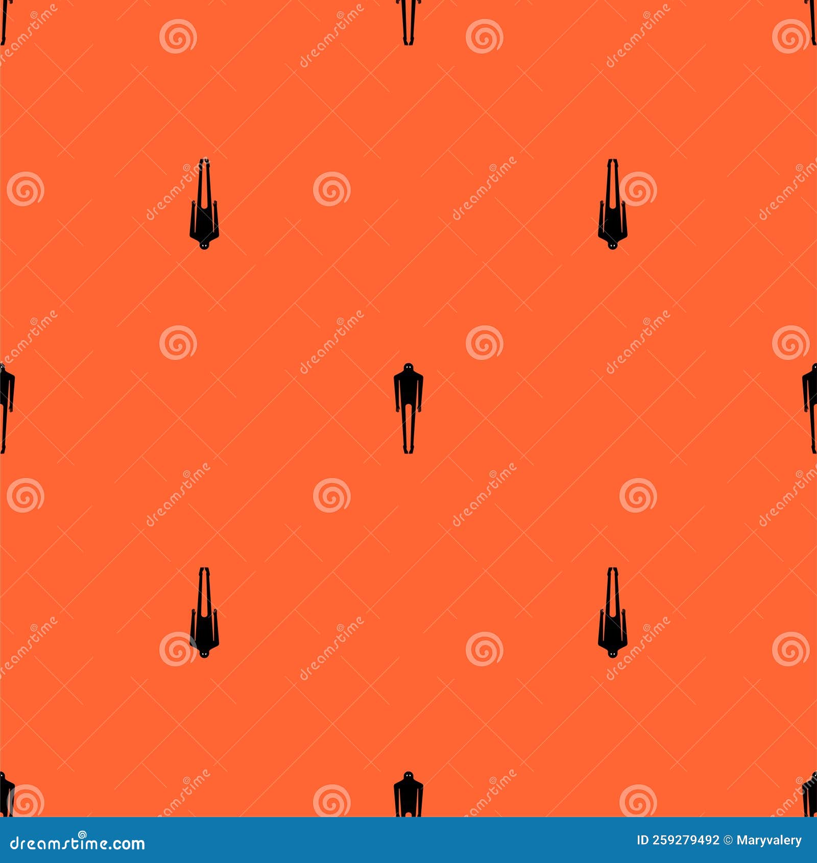 Ghost Man Pattern Seamless. Human Phantom Background Stock Vector ...