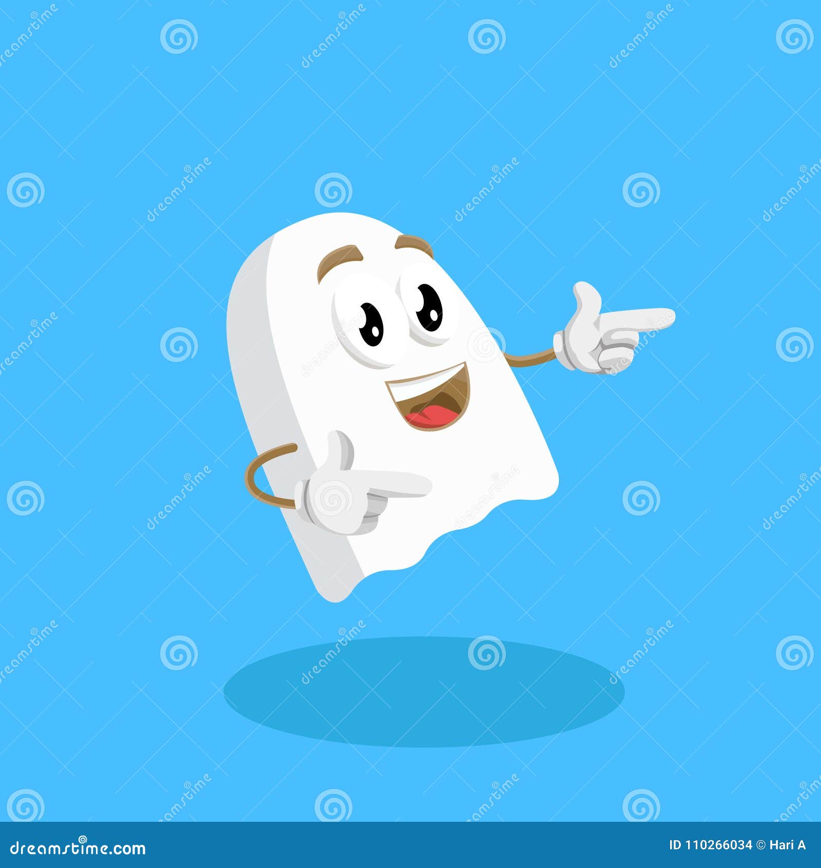 Ghost Mascot and Background Hi Pose Stock Vector - Illustration of ...