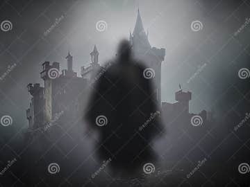 Ghost from medieval castle stock image. Image of landmark - 281453857