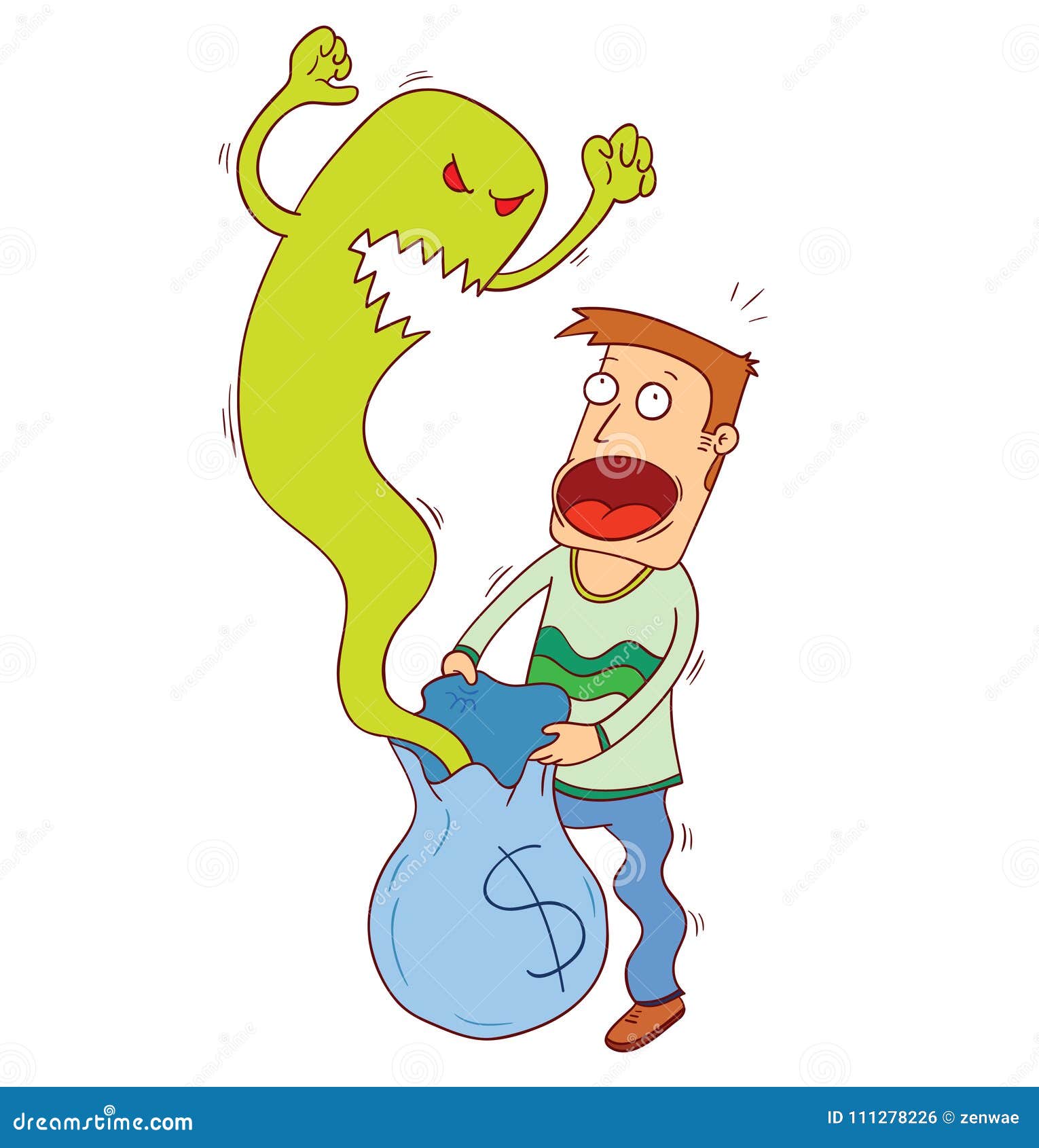 Ghost money inside stock vector. Illustration of clip - 111278226