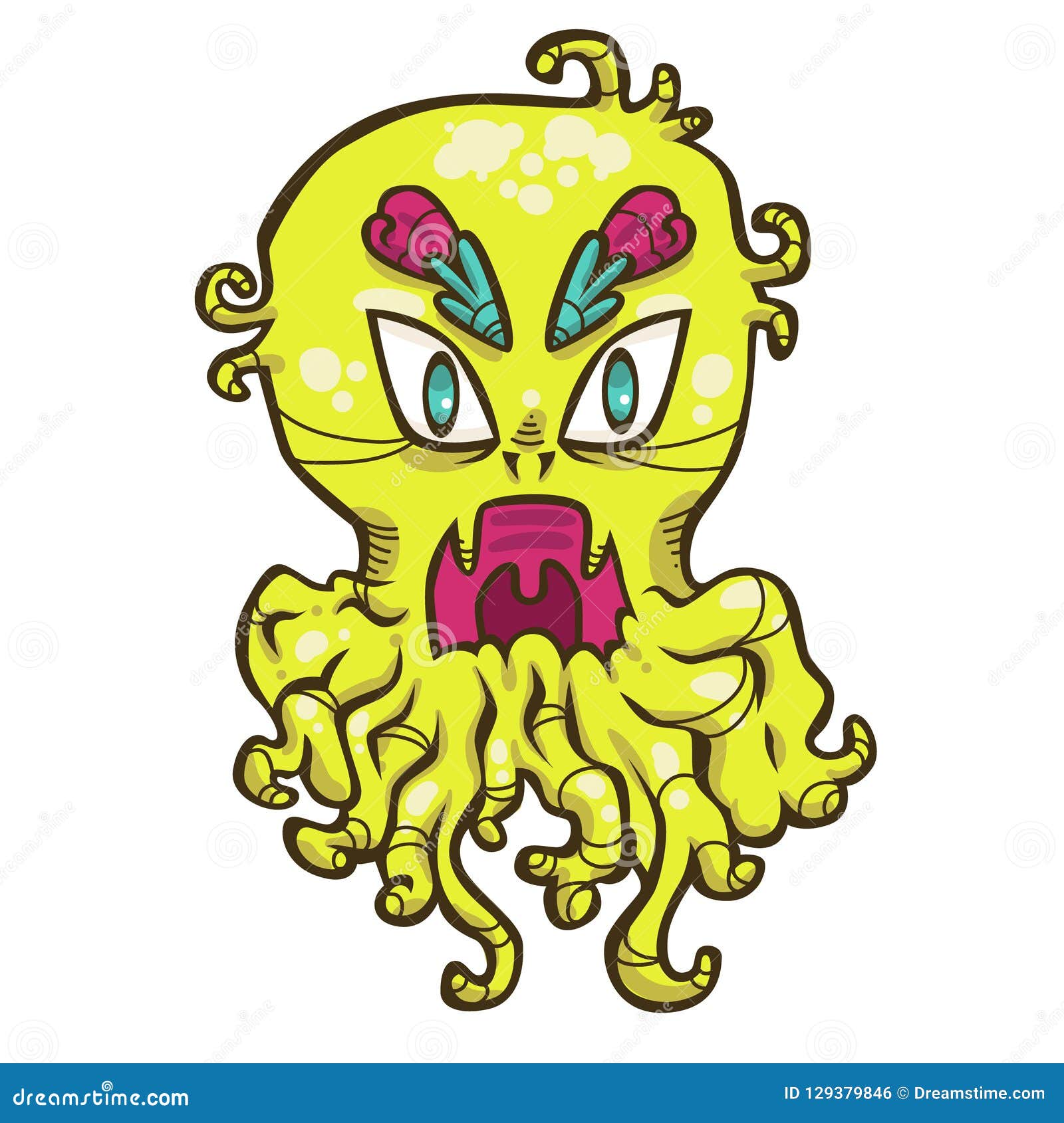 Ghost octopus stock illustration. Illustration of scary - 129379846