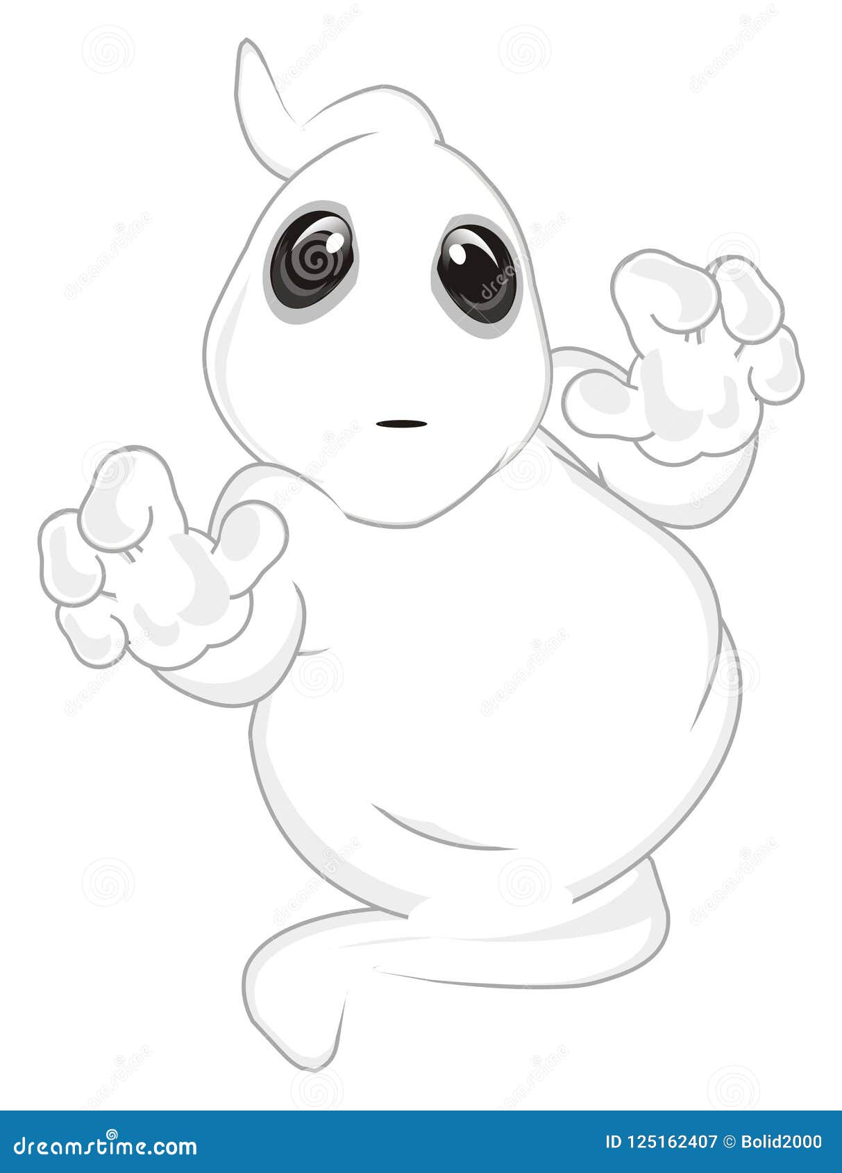 Ghost with out emotion stock illustration. Illustration of cartoon ...