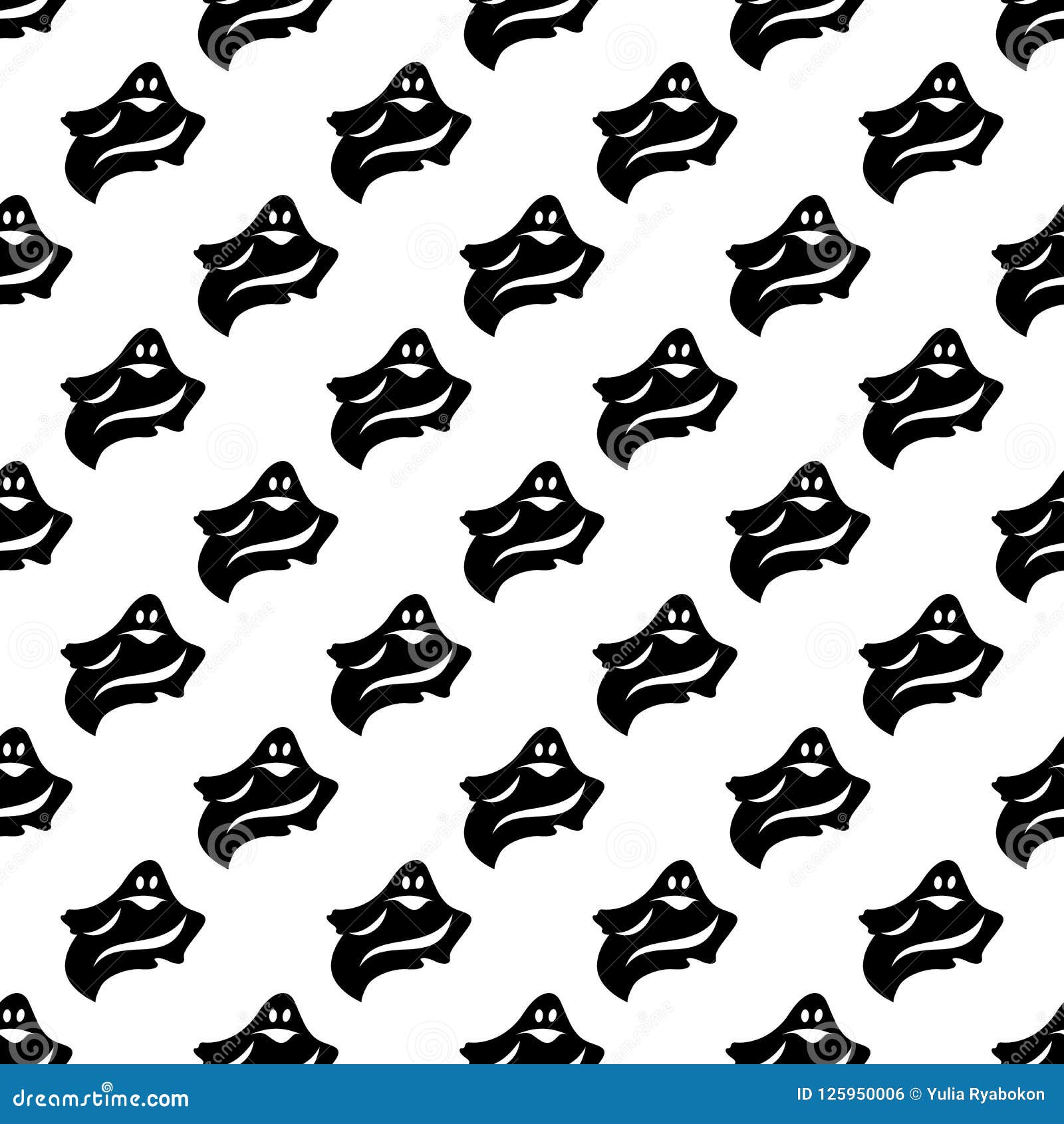 Ghost pattern seamless stock illustration. Illustration of devil ...