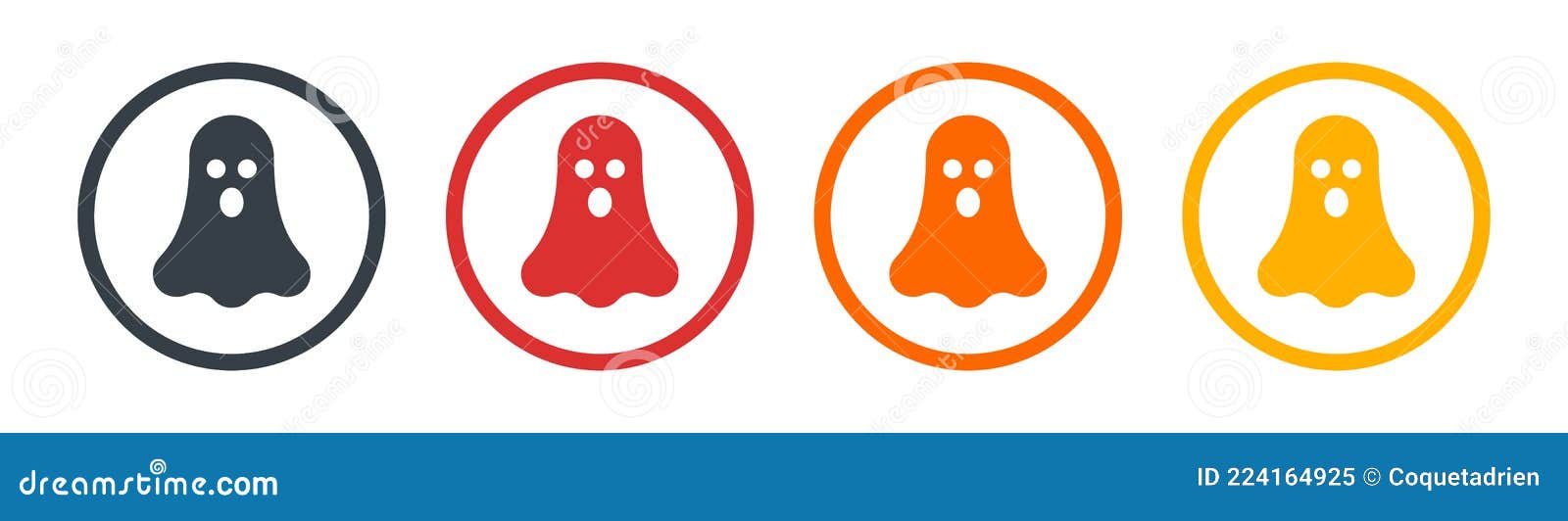 Ghost icon stock vector. Illustration of devil, icon - 224164925