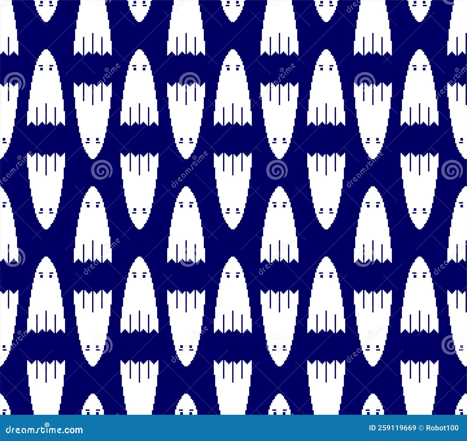 Ghost Pixel Art. Spooky Cartoon Pixelated 8 Bit. Vector Illustration ...