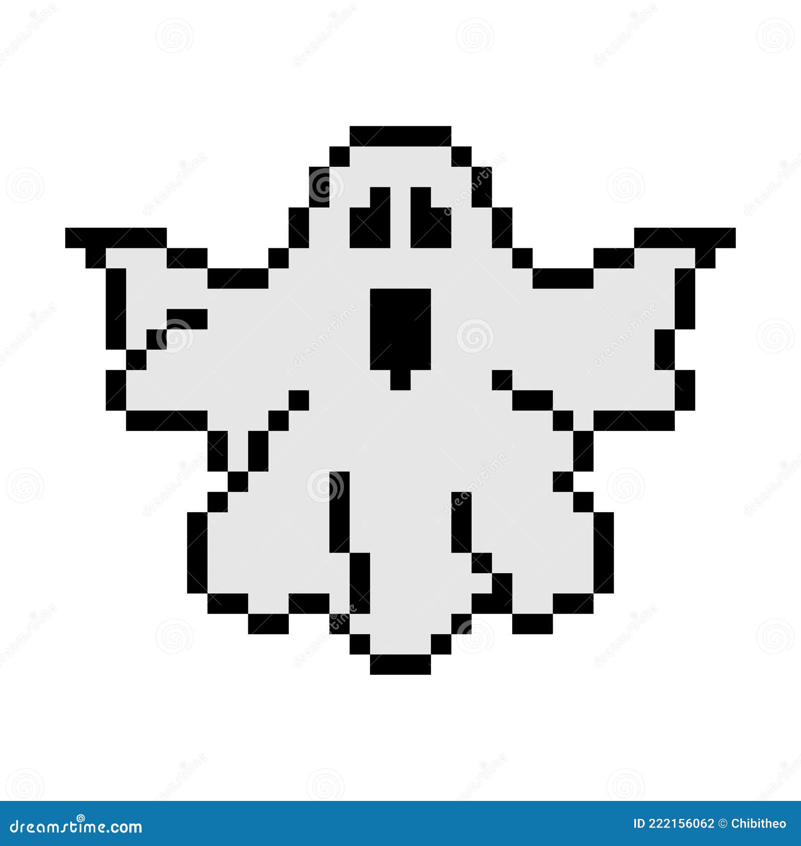 Ghost Pixels. Pixel Art Vector Illustration Stock Vector - Illustration ...