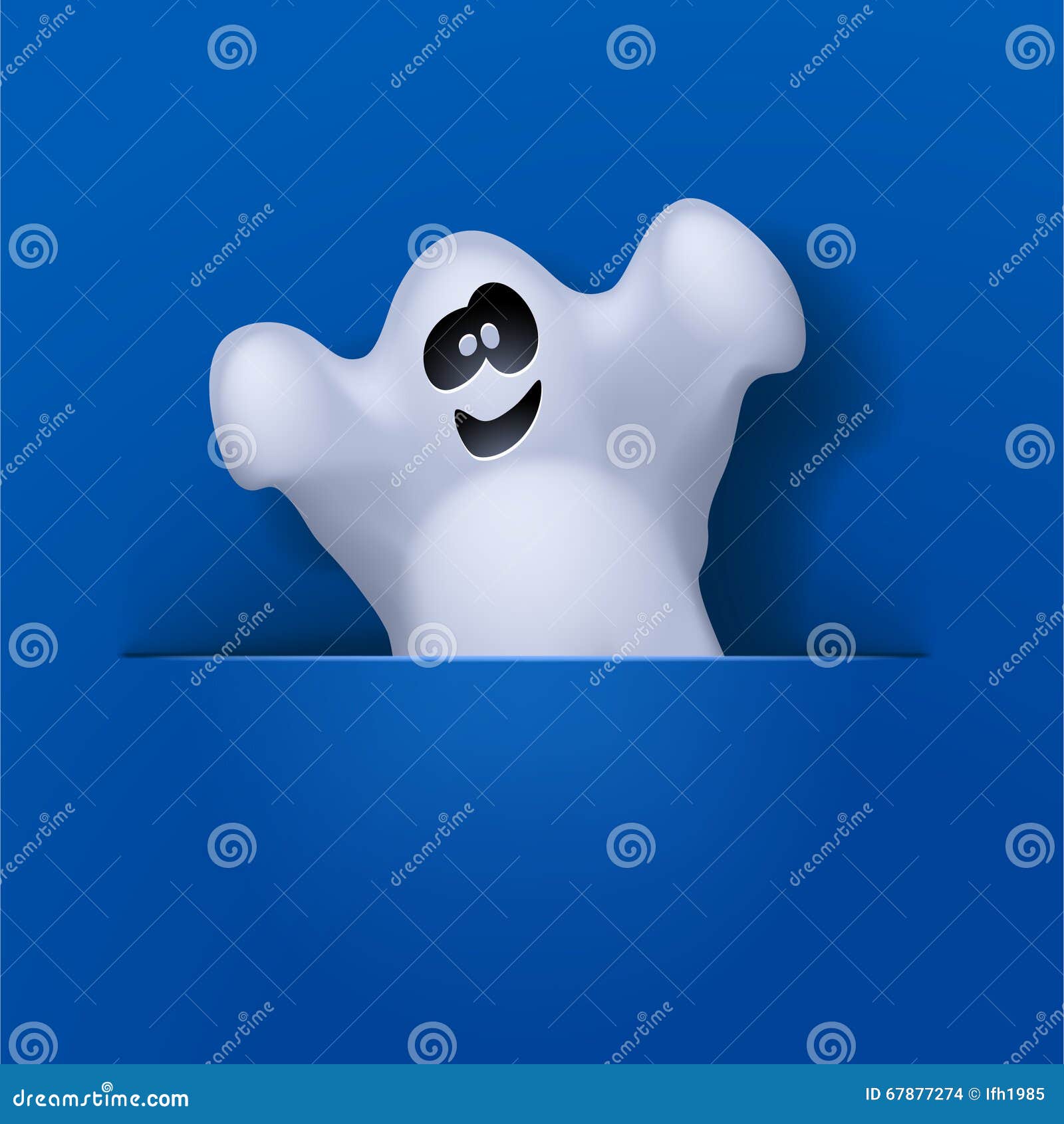 Ghost in pocket stock vector. Illustration of costume - 67877274