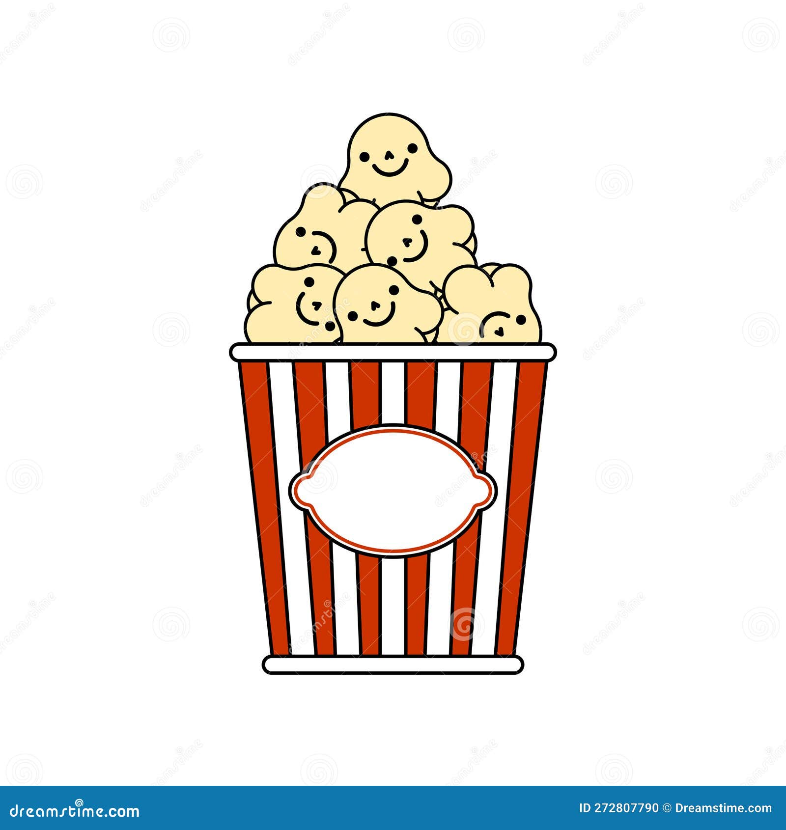 Ghost Popcorn in Package. Vector Illustration Stock Vector ...