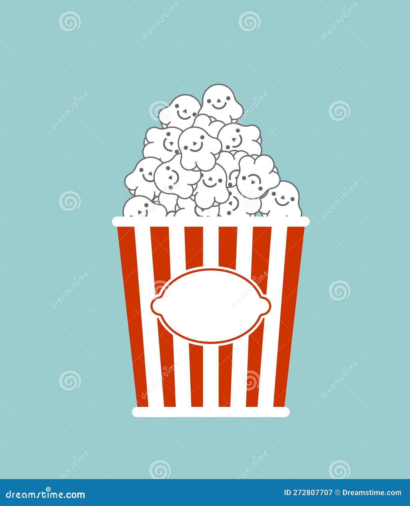 Devil Popcorn Vending Machine Is Formed Cartoon Vector Illustration ...