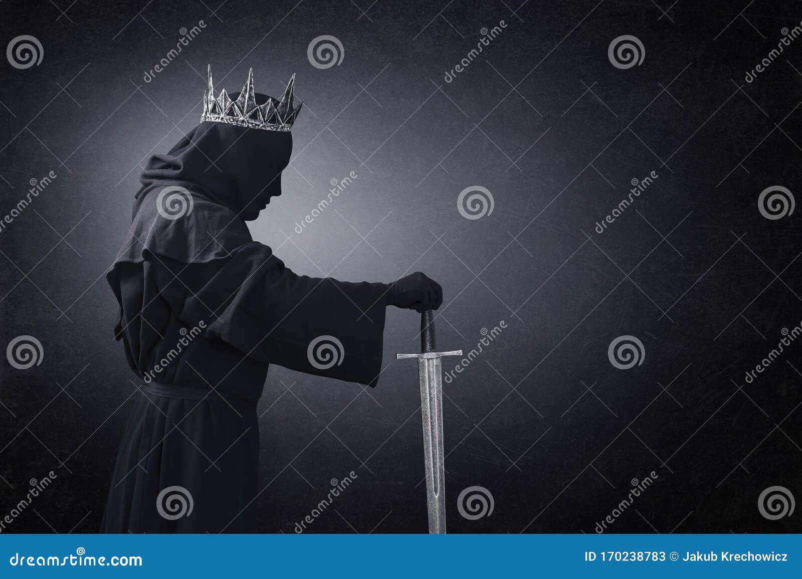 Ghost Of A Queen Or King With Medieval Sword Royalty-Free Stock Photo ...
