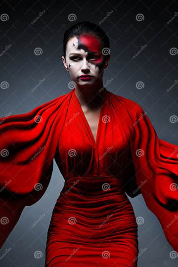 Ghost in red stock photo. Image of mysterious, hell, beautiful - 28329044