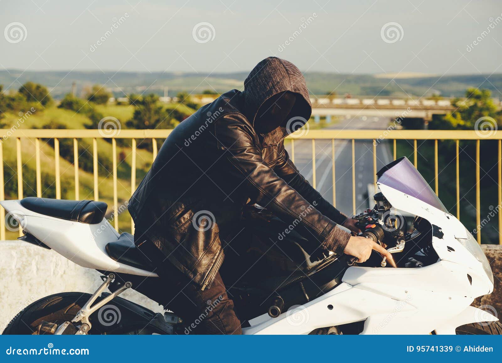 Ghost Rider. Man with a Mask on His Face Stock Image - Image of extreme ...