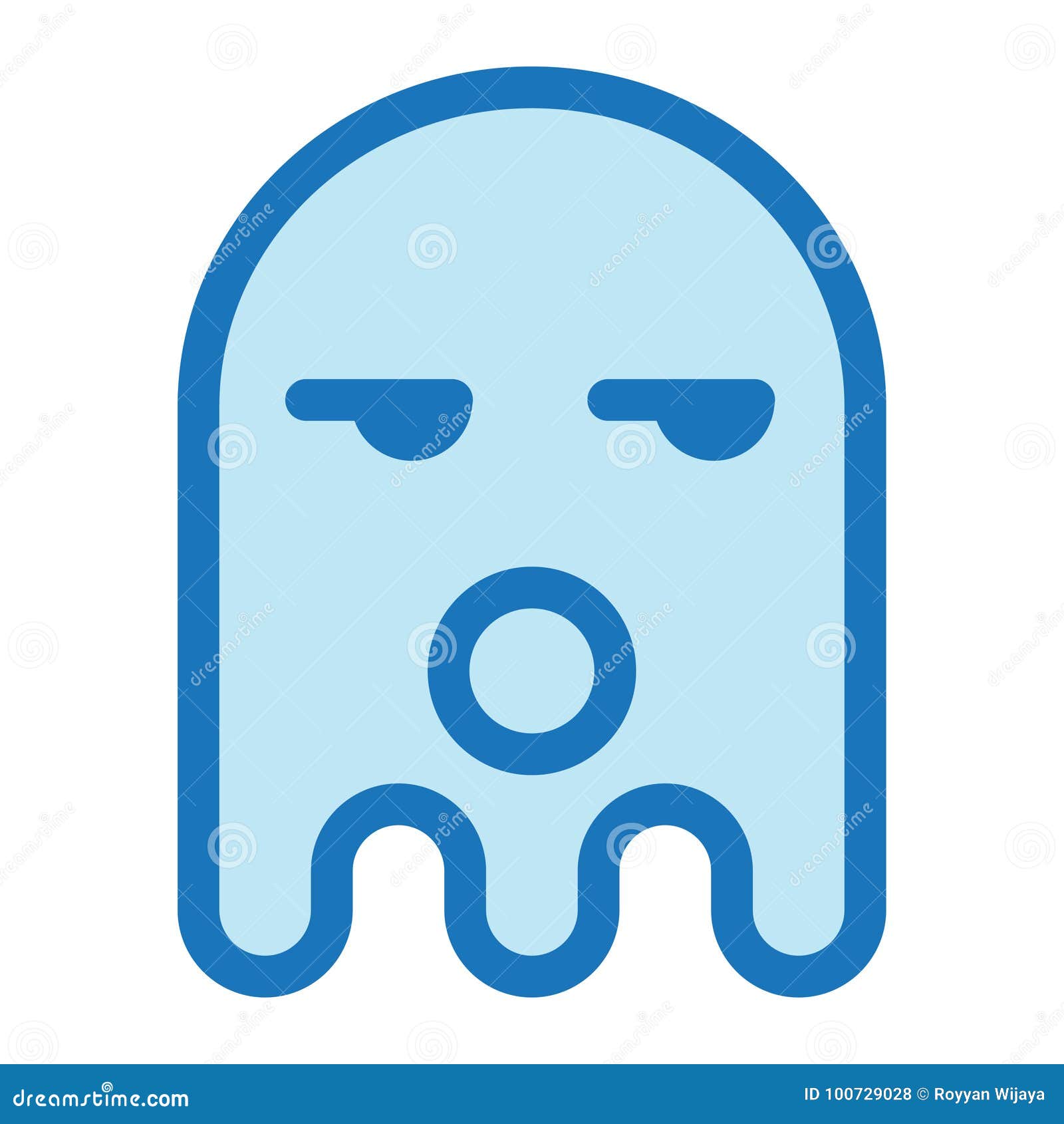 Ghost Sad Disapointed Smirk Face Stock Vector - Illustration of emoji ...