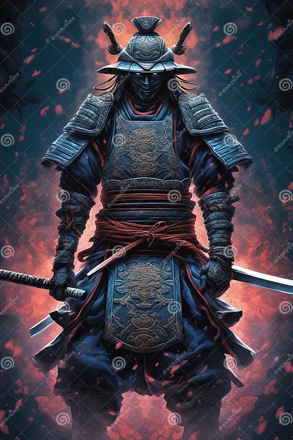 Ghost Samurai, Samurai Warrior Bound by a Ghostly Curse, Wearing Shabby ...