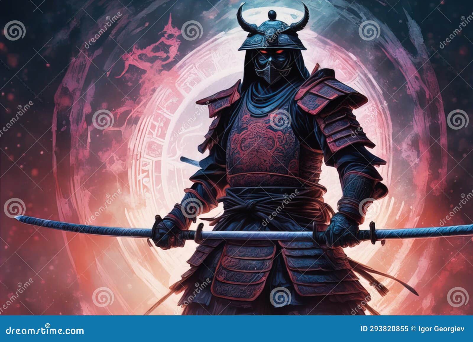 Ghost Samurai, Samurai Warrior Bound by a Ghostly Curse, Wearing Shabby ...