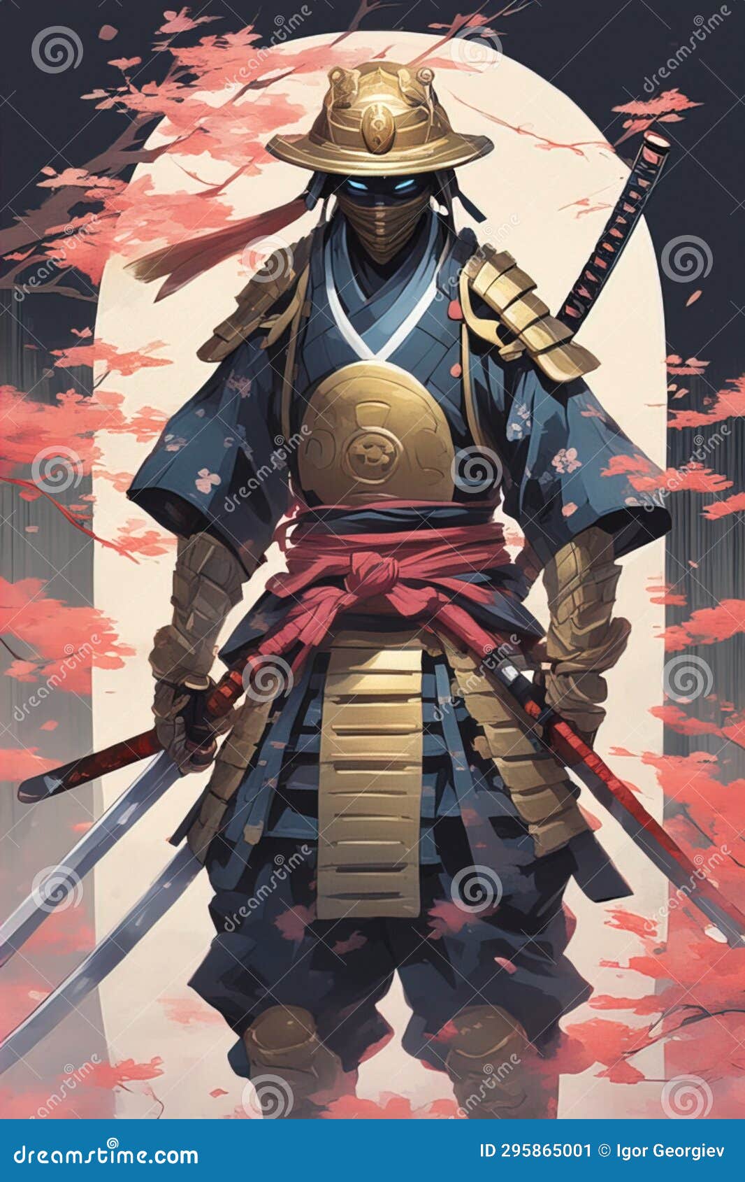 Ghost Samurai, Samurai Warrior Bound by a Ghostly Curse, Wearing Shabby ...