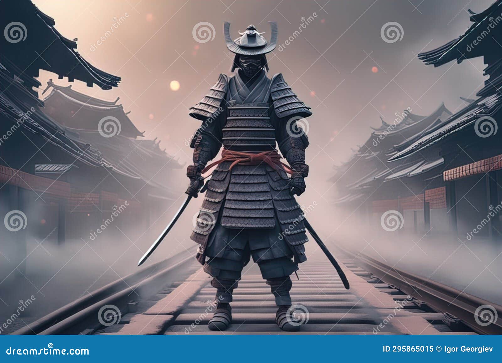 Ghost Samurai, Samurai Warrior Bound by a Ghostly Curse, Wearing Shabby ...