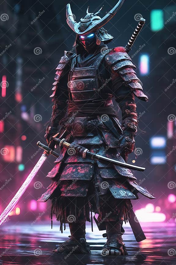 Ghost Samurai, Samurai Warrior Bound by a Ghostly Curse, Wearing Shabby ...