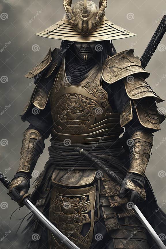 Ghost Samurai, Samurai Warrior Bound by a Ghostly Curse, Wearing Shabby ...