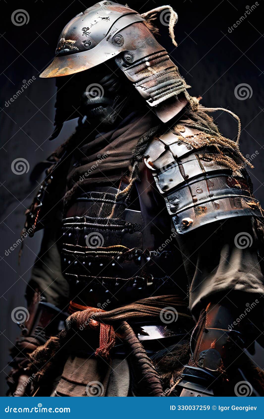 Ghost Samurai, Samurai Warrior Bound By A Ghostly Curse, Wearing Shabby ...