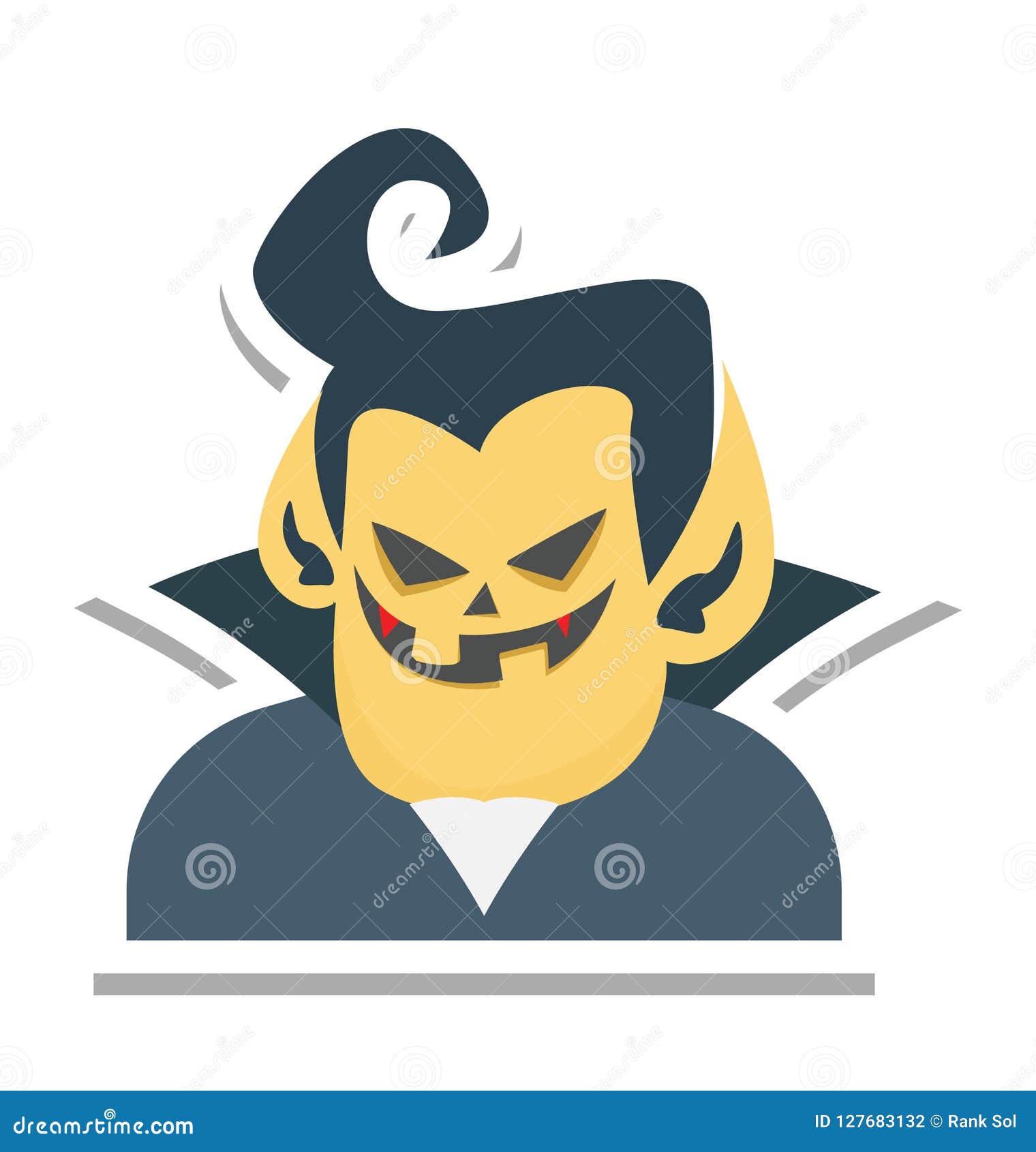 Ghost, Scary Evil Ghost Color Isolated Vector Icon Which Can Be Easily ...