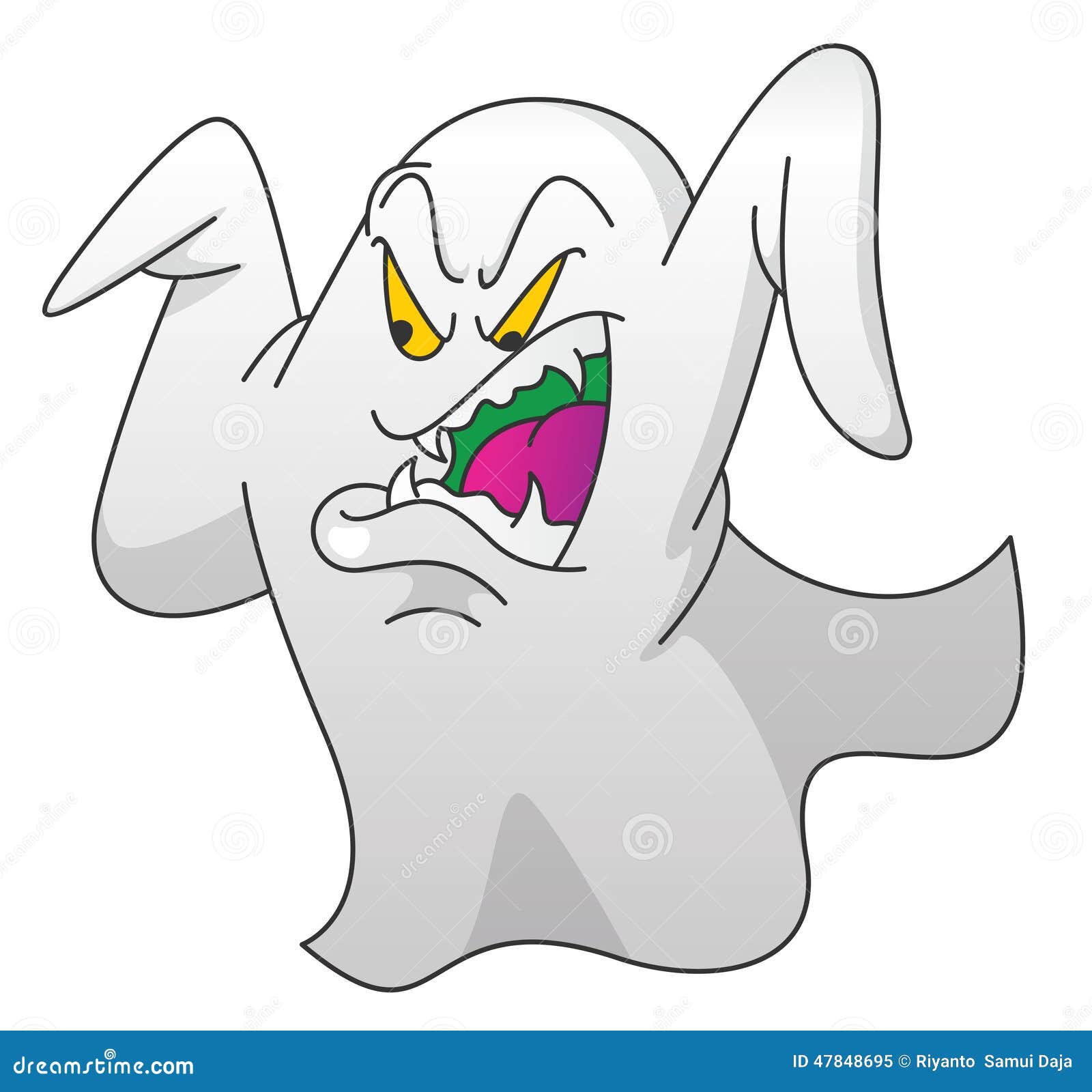 Ghost Screamy on Isolated White Stock Vector - Illustration of dead ... Ghost Screamy on Isolated White Stock Vector - Illustration of dead ...