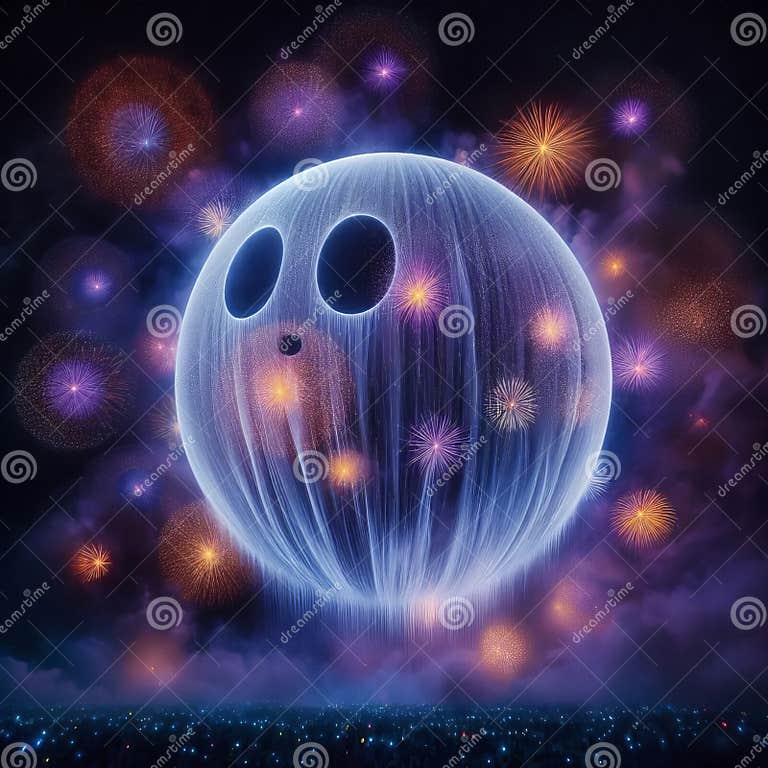 156 26. Ghost Shells_ Large, Spherical Fireworks that Stock Image ...