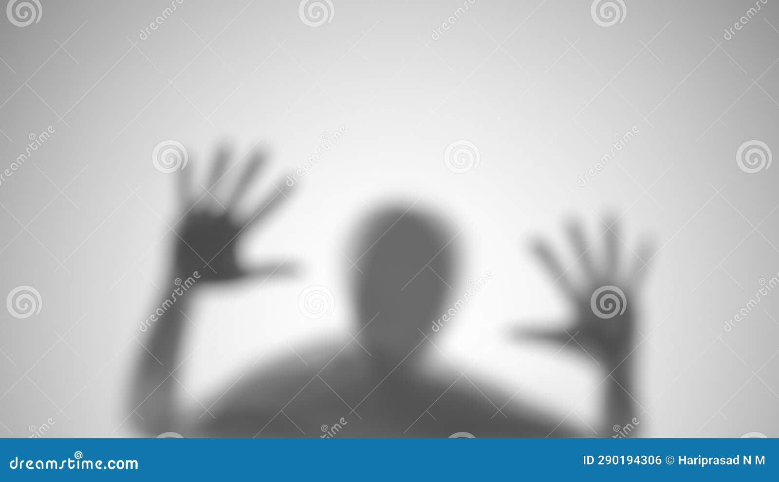 Horrible Silhouette Behind Film, Scary Supernatural Alien, Strange ...