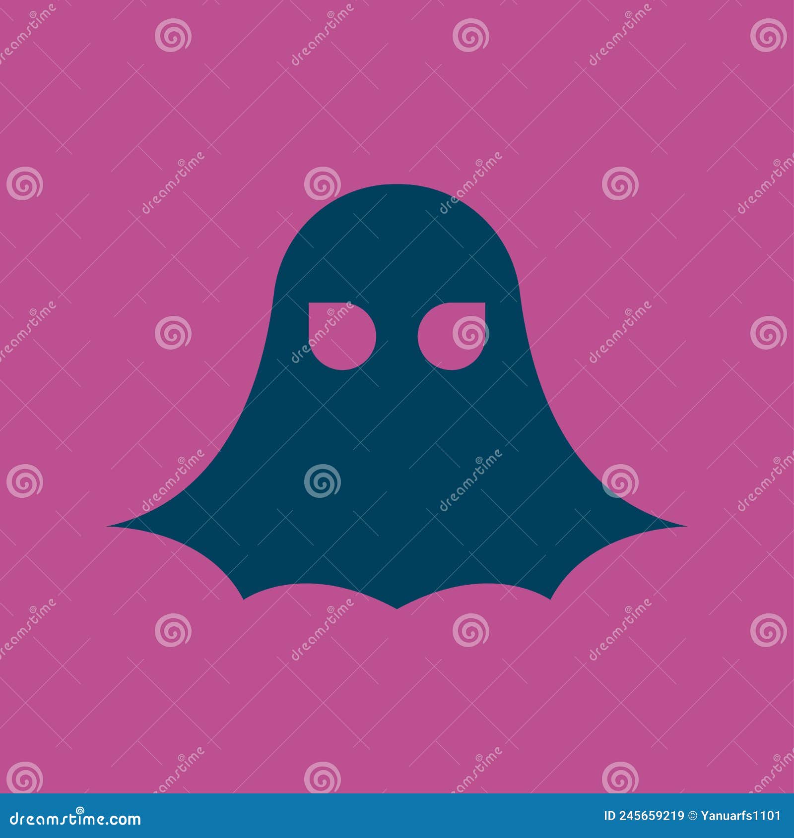 Ghost Silhouette Logo Design Concept Vector Stock Vector - Illustration ...