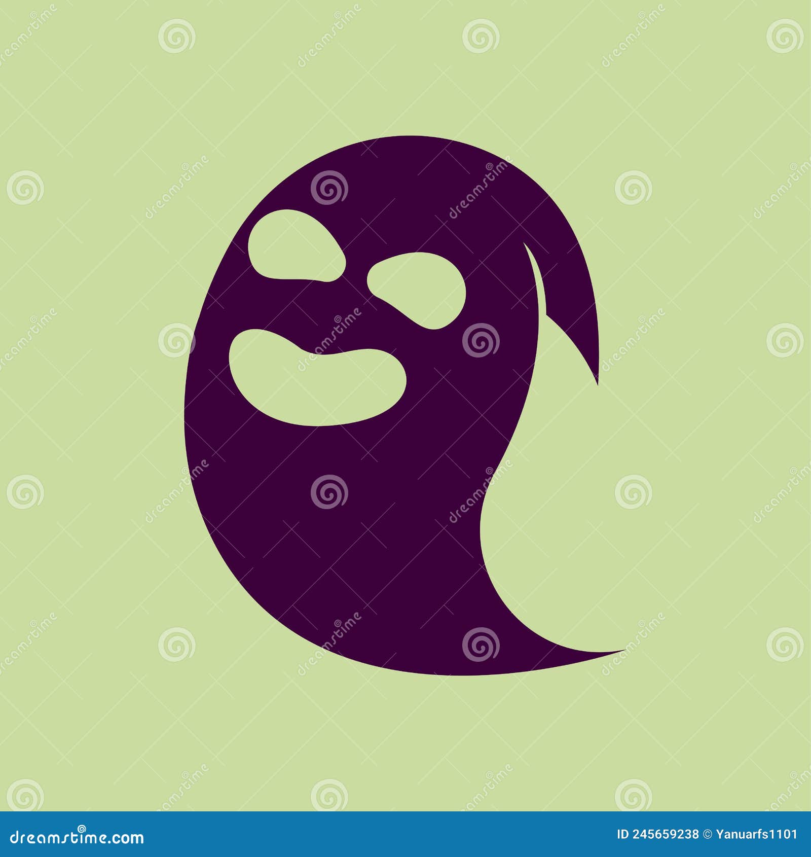 Ghost Silhouette Logo Design Concept Vector Stock Vector - Illustration ...