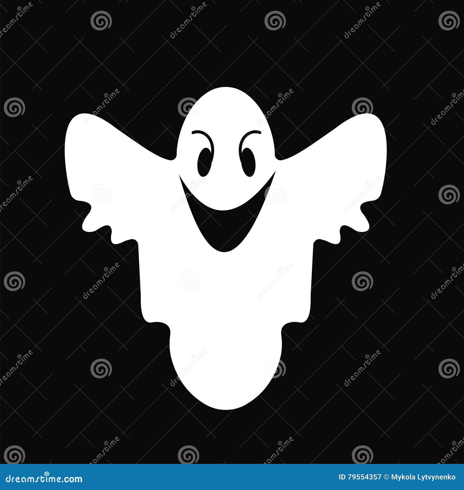 Ghost of a smile stock vector. Illustration of haunt - 79554357