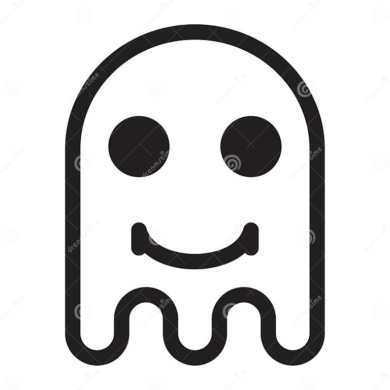 Ghost smile face teeth stock vector. Illustration of cute - 100688375