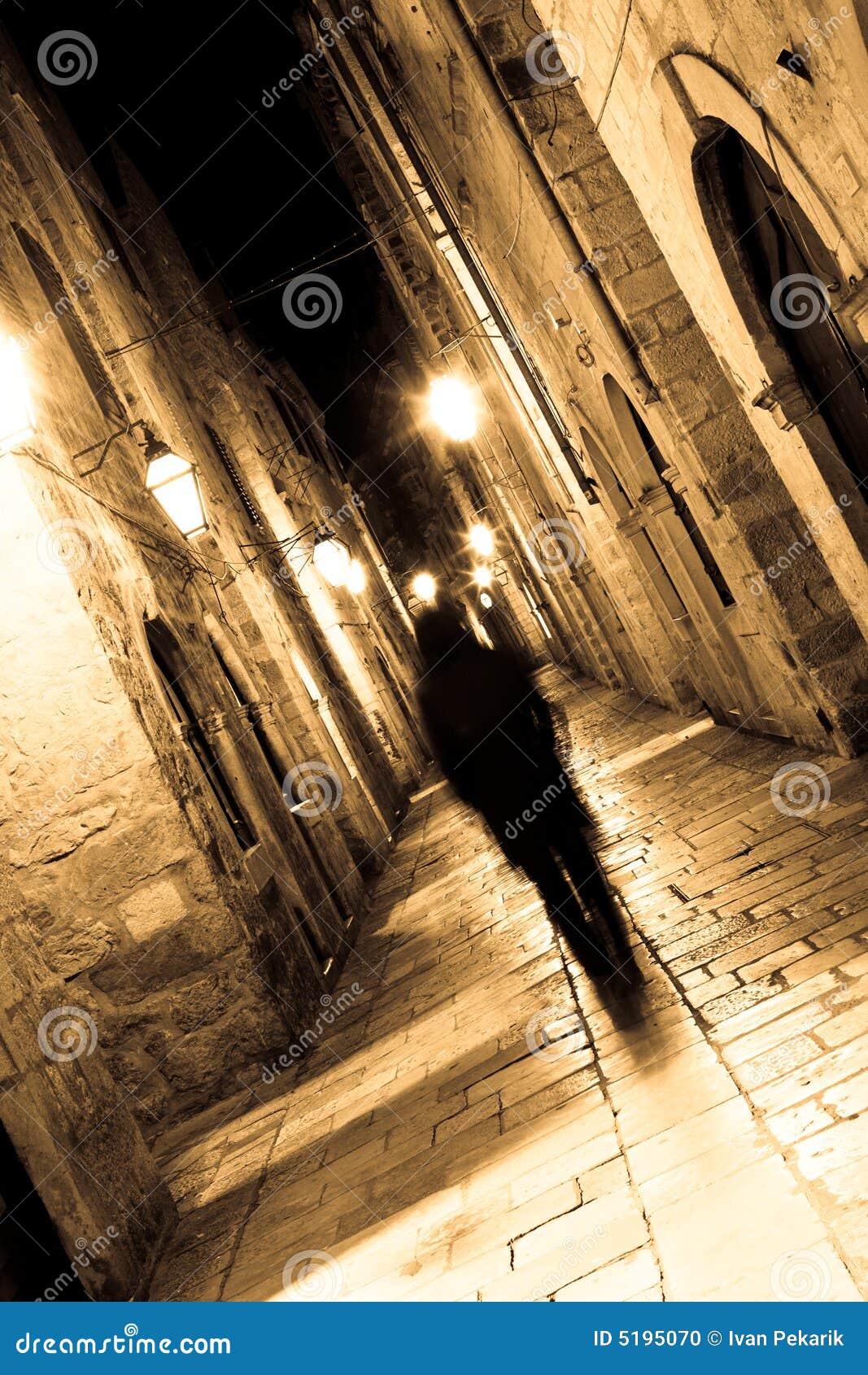 Ghost in the streets 01 stock photo. Image of sepia, angled - 5195070
