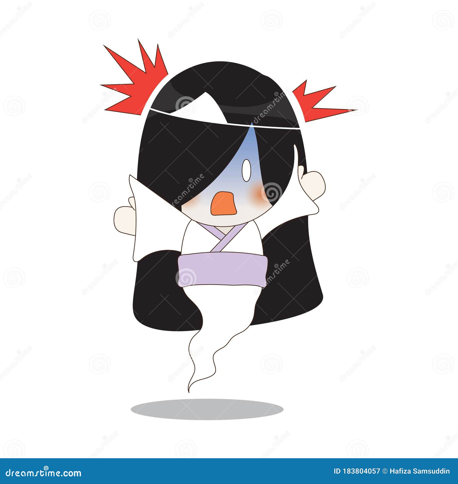 Ghost Surprised. Vector Illustration Decorative Background Design Stock ...