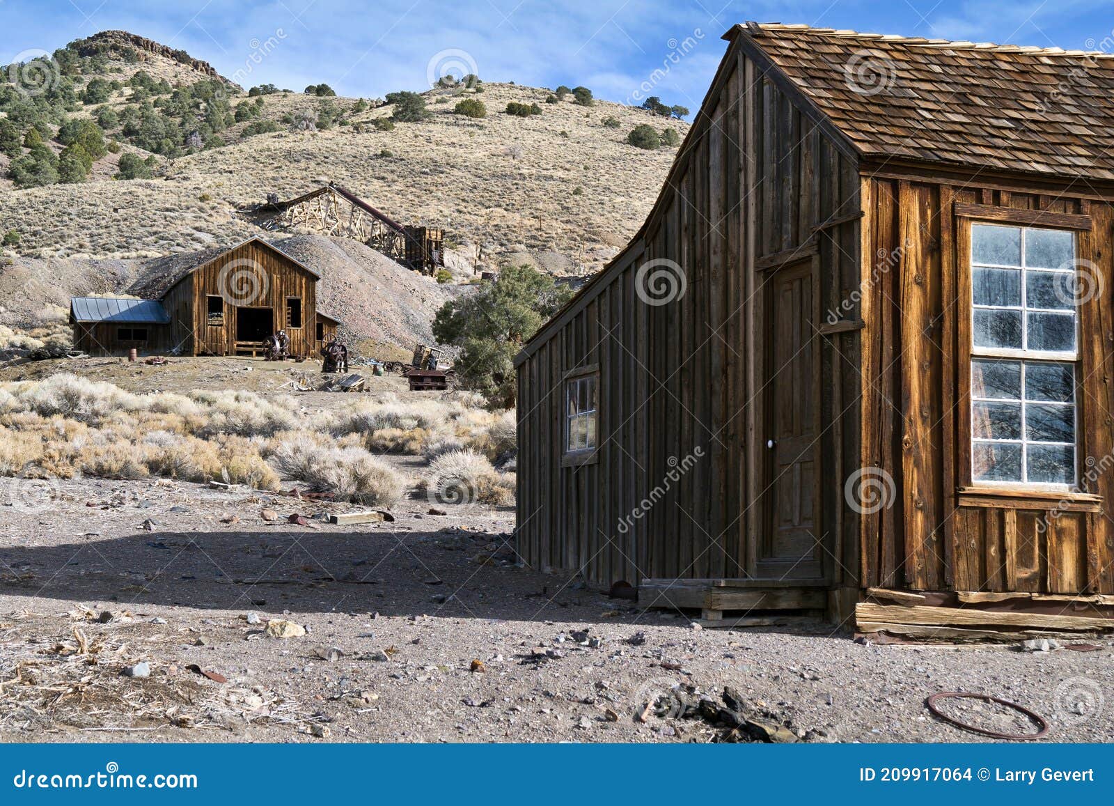 Ghost Town of Berlin, Nevada Stock Photo - Image of john, bathroom ...