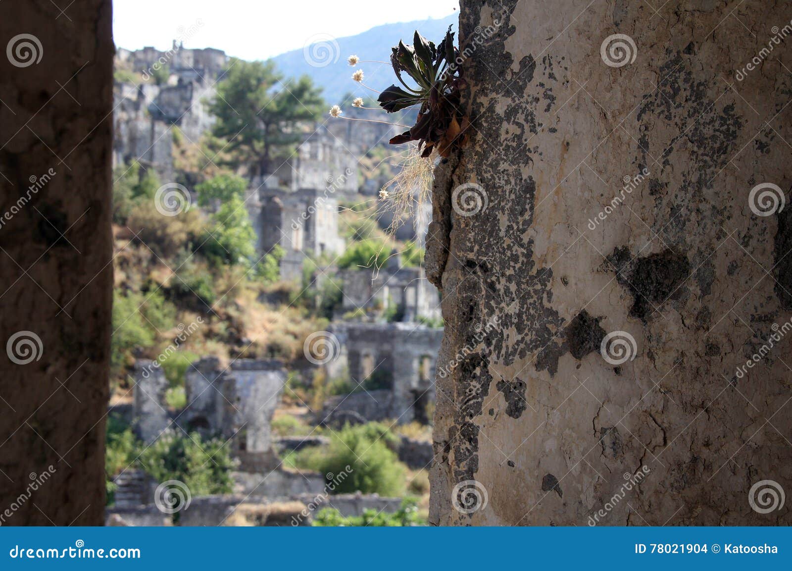 Ghost Town of Kayakoy Turkey Stock Photo - Image of decay, antalya ...