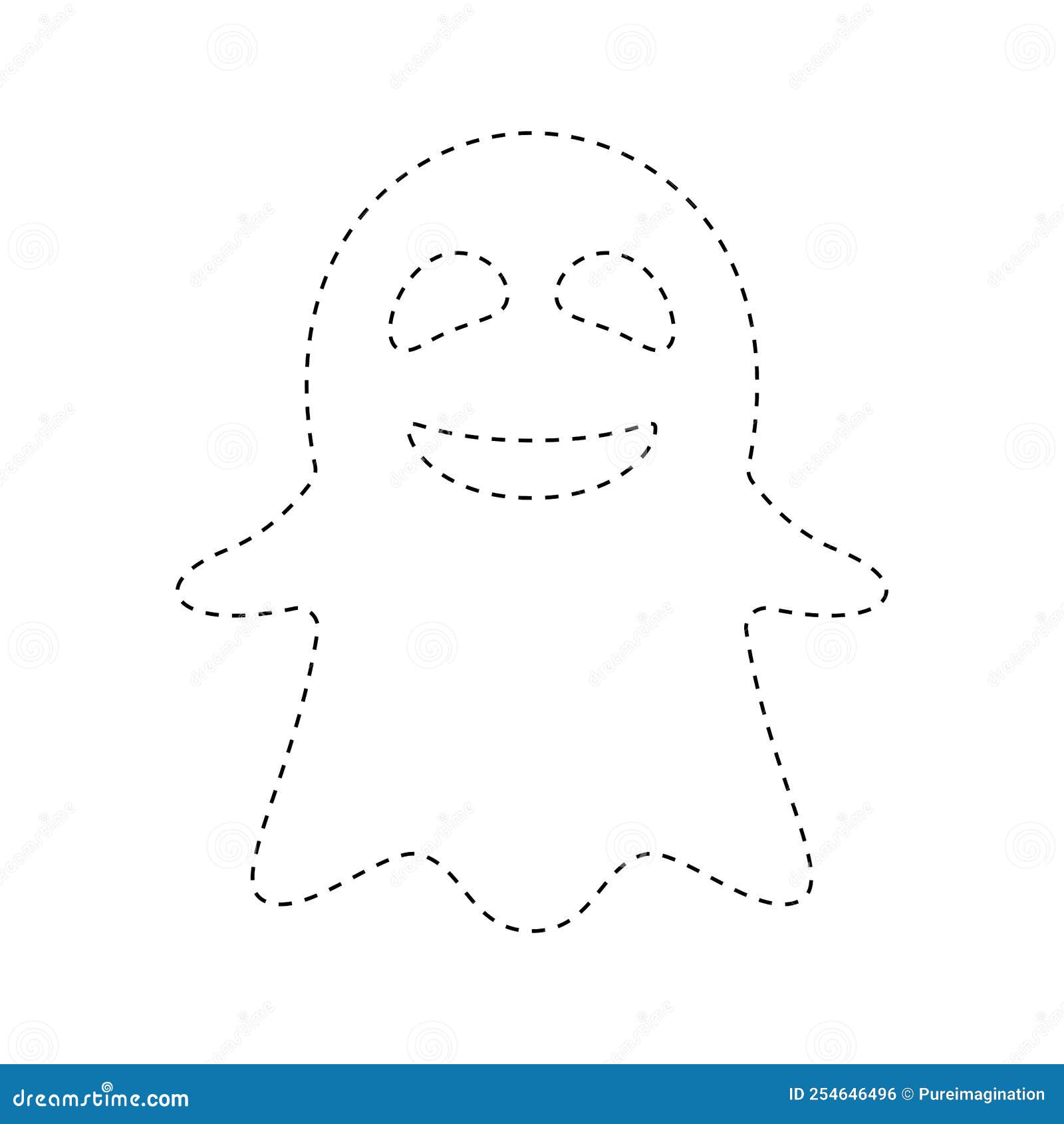Ghost Tracing Worksheet for Kids Stock Vector - Illustration of jack ...